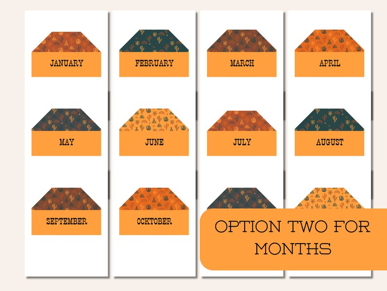 Birthday Calendar for a Western Themed Classroom | Classroom Decor ...