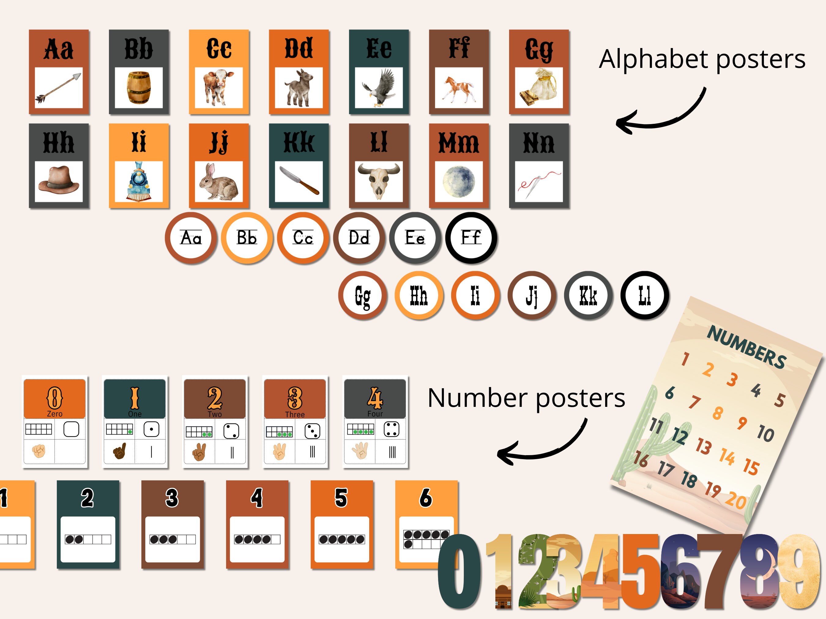 Western Classroom Decor Bundle for Teachers With a Warm Rustic Feeling ...