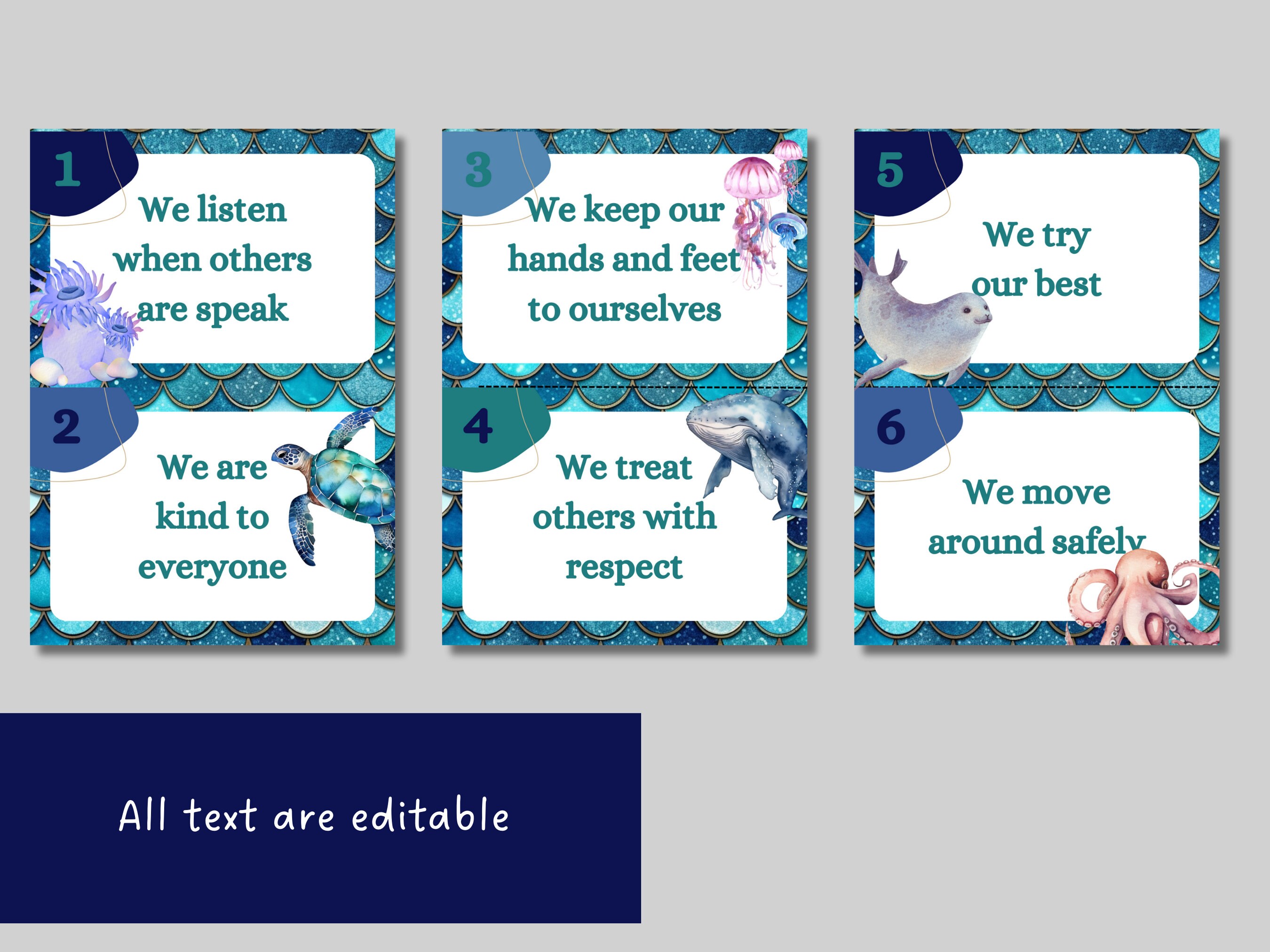 Voice Levels and Classroom Rules for an Ocean Themed Classroom ...