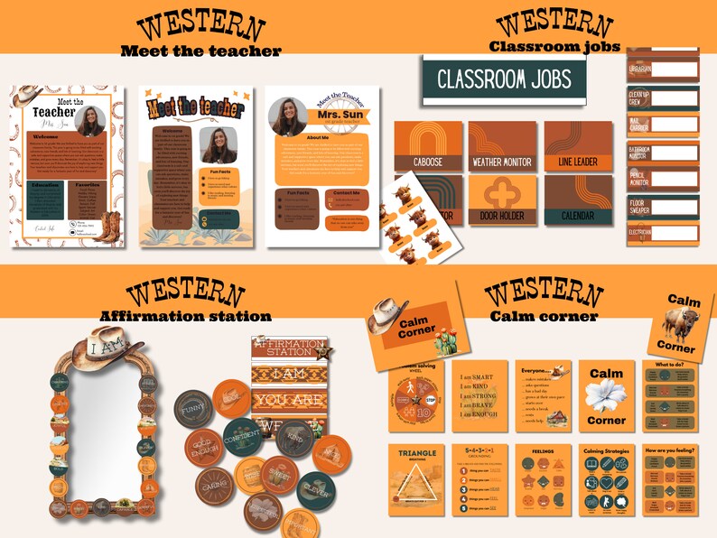 Classroom Management Mini Bundle for a Western Themed Classroom ...