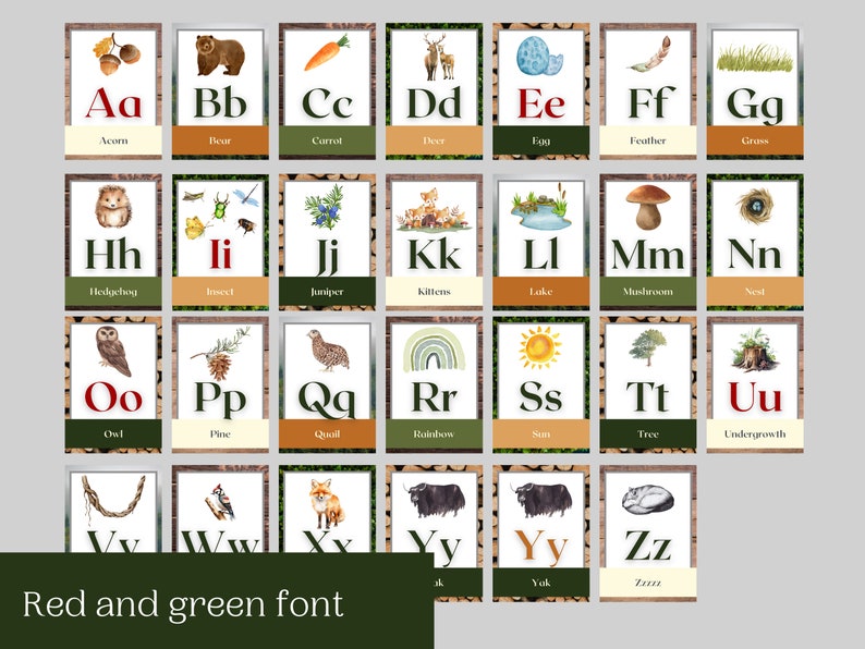 Alphabet Posters | Out of the Woods | Pintables for a Woodland ...