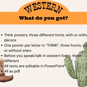 Think Before You Speak Editable Posters for a Western Themed Classroom ...