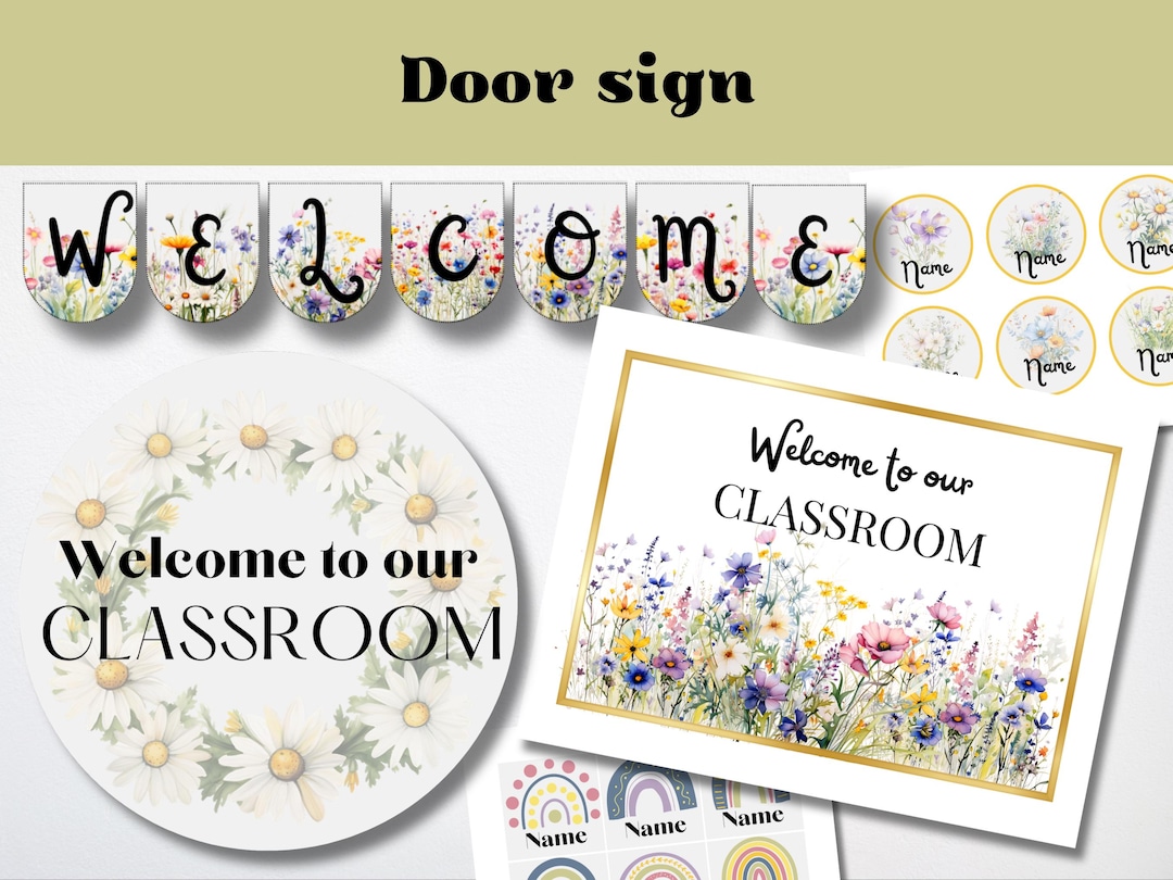 Meadow Themed Door Sign for Classrooms | Classroom Decor | Back to ...