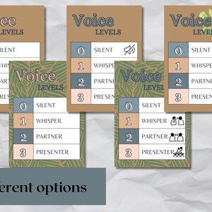 Classroom Rules and Voice Levels for a Calm Plant Themed Classroom ...