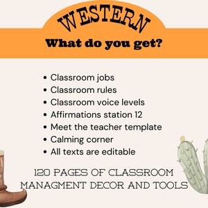 Classroom Management Mini Bundle for a Western Themed Classroom ...