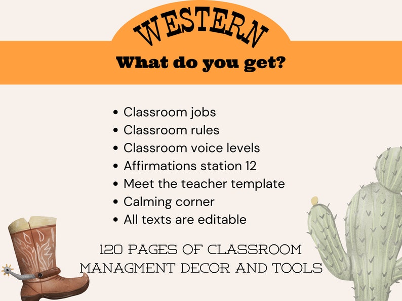 Classroom Management Mini Bundle for a Western Themed Classroom ...