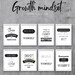 Growth Mindset Classroom Posters Simple Black and White or - Etsy
