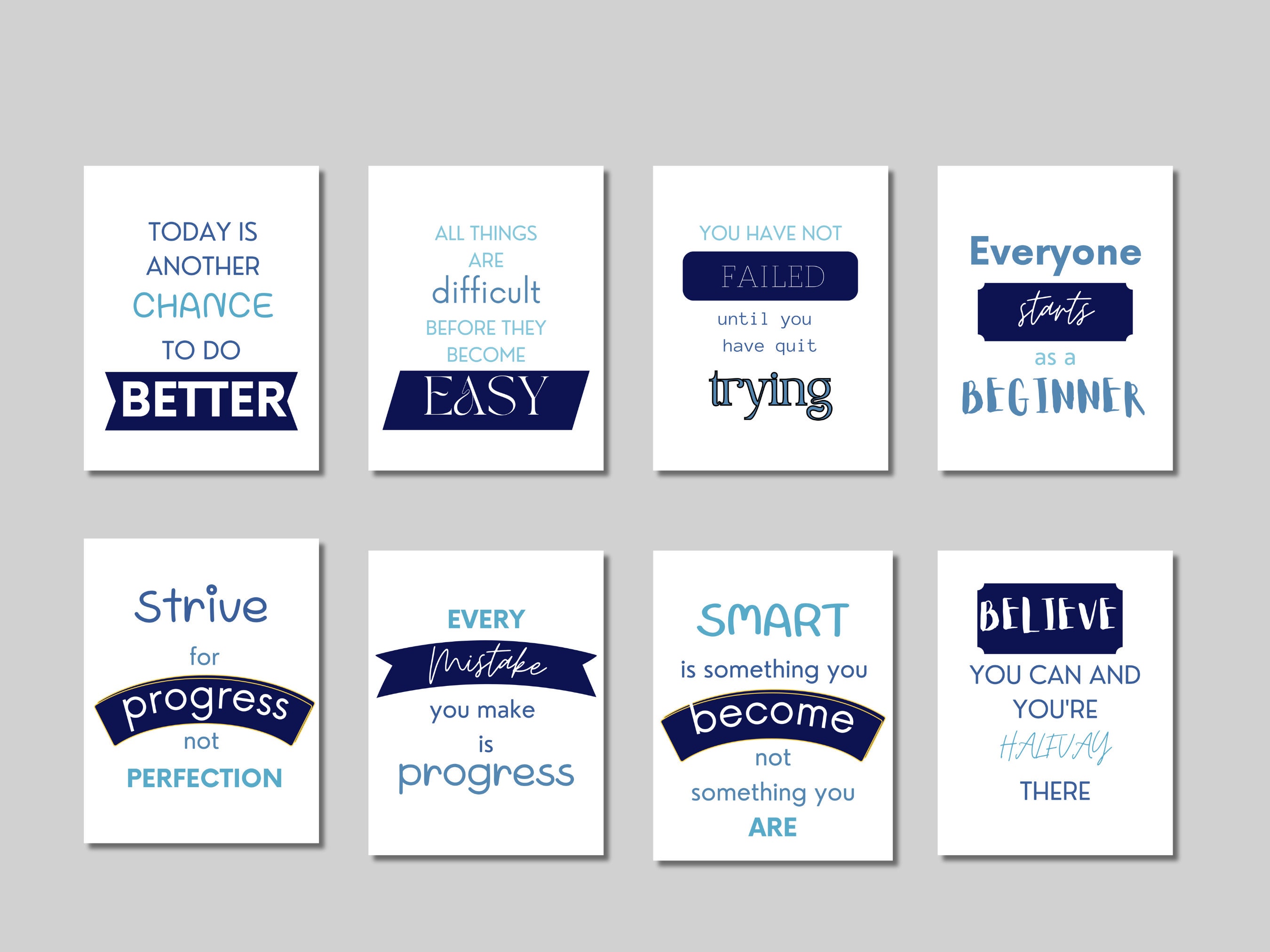 Growth Mindset Motivational Posters for an Ocean Themed Classroom ...