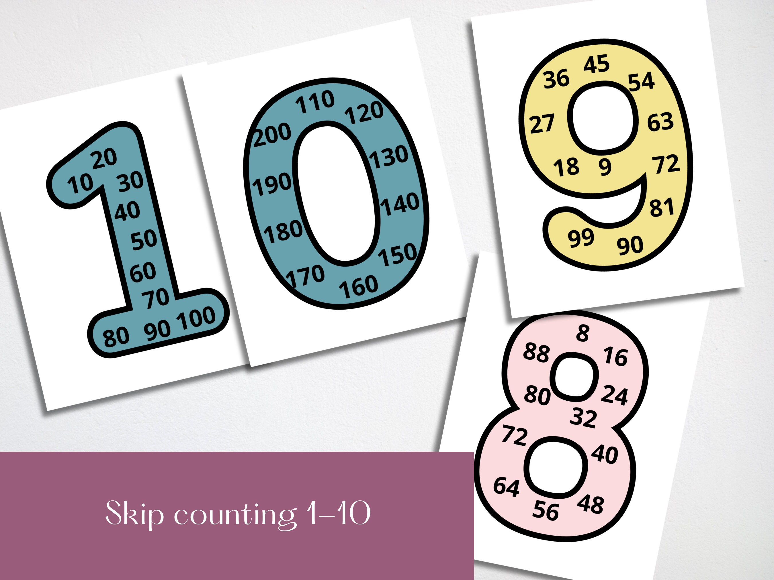 Number Lines and Skip Counting in a Pastel Heaven | Teacher Printables ...