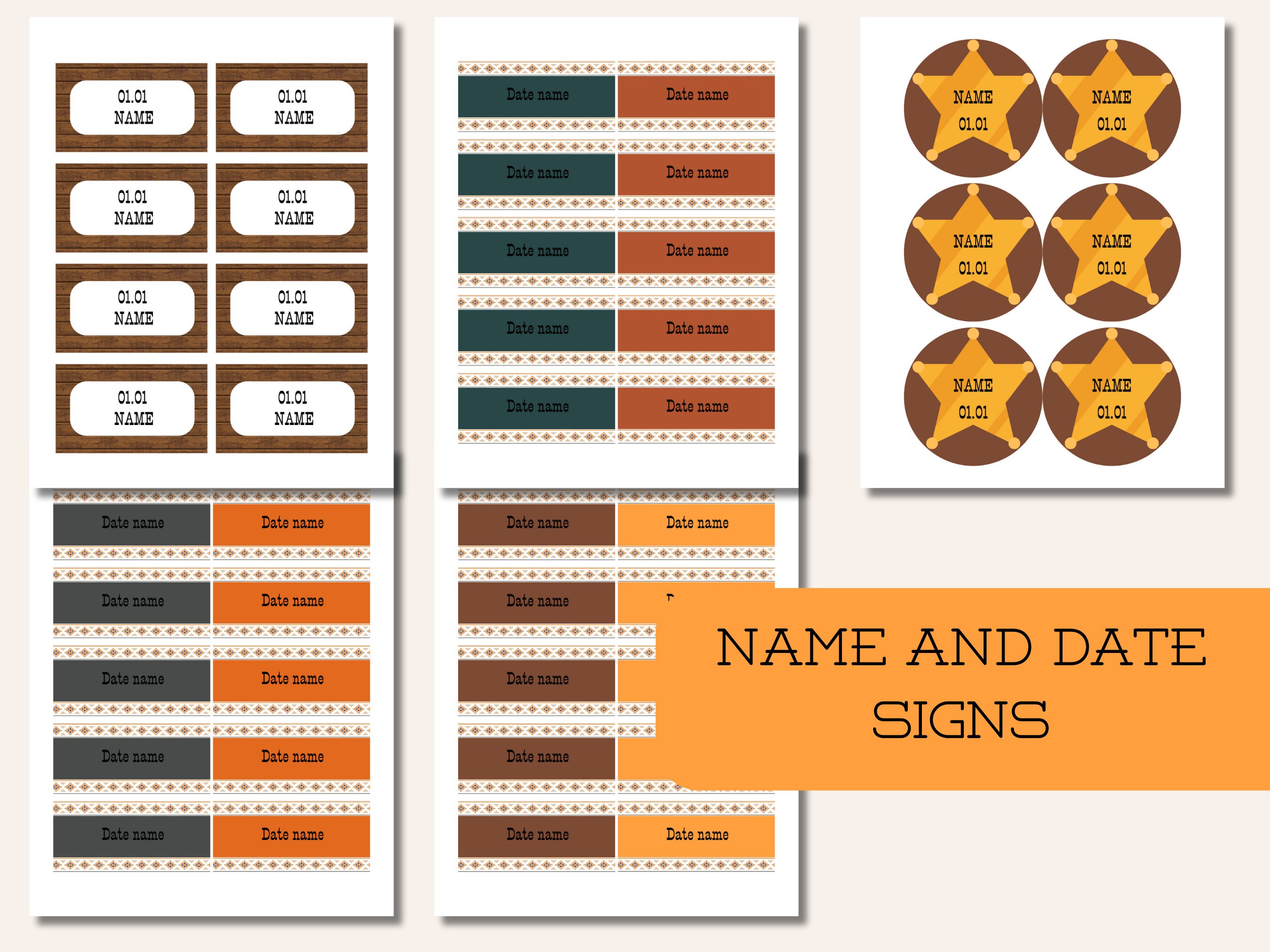 Birthday Calendar for a Western Themed Classroom | Classroom Decor ...