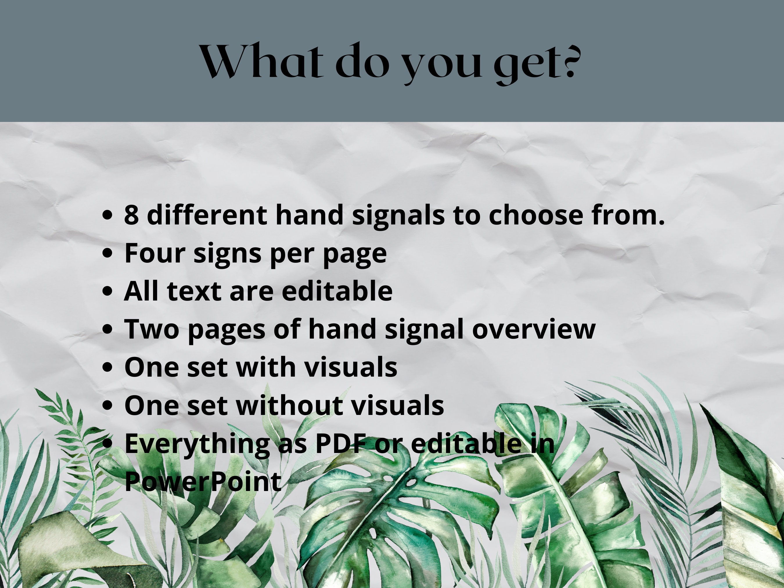 Hand Signals for a Boho Plant Themed Calm Classroom | Classroom Decor ...