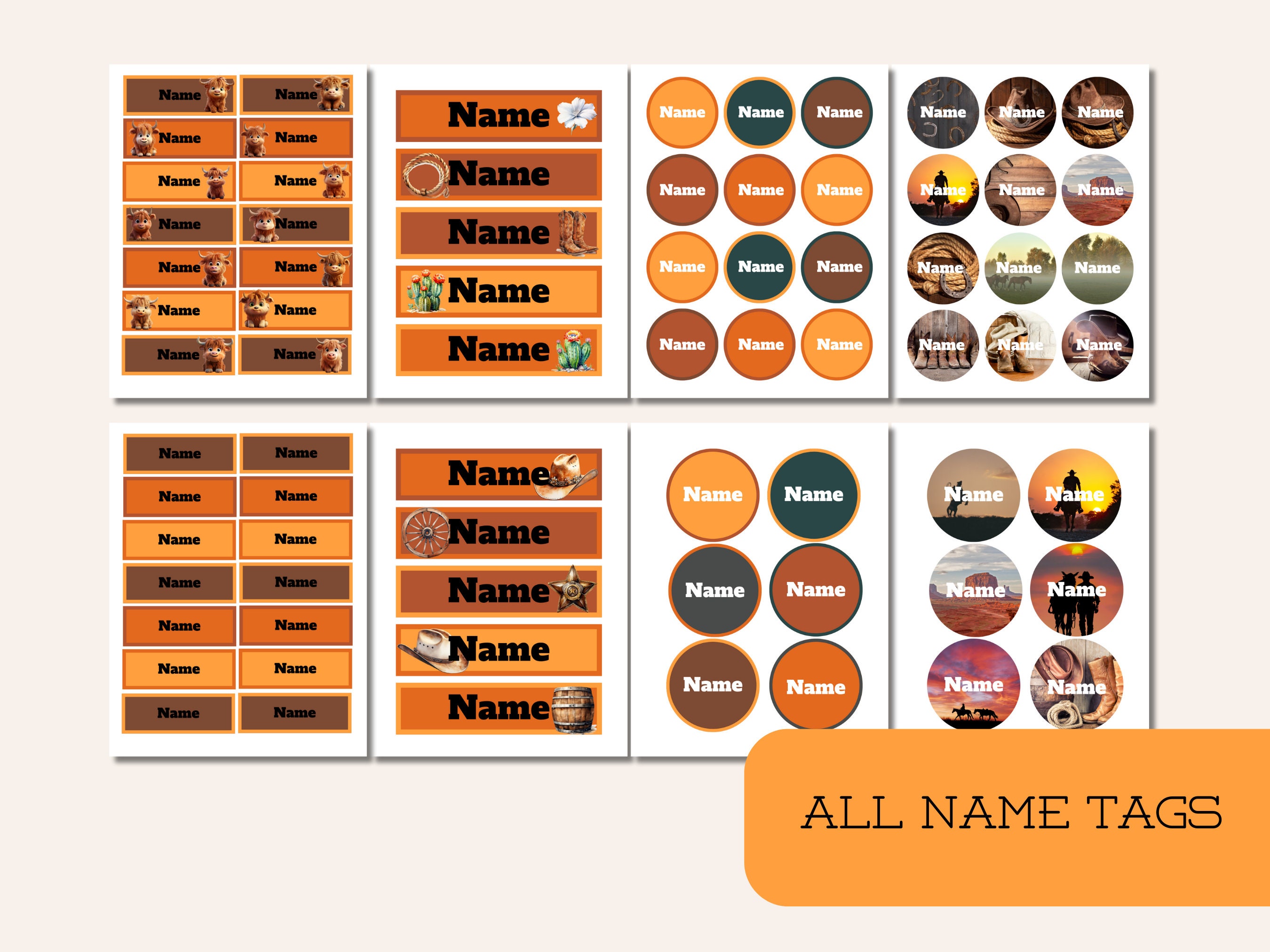 Desk Plates and Name Tags for a Western Themed Classroom | Classroom ...