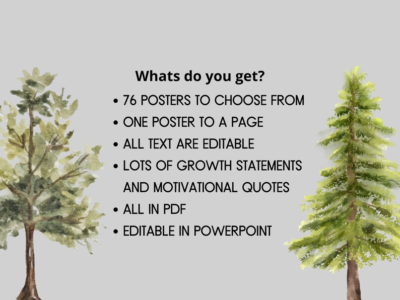 Growth Mindset Posters for a Forest Themed Woodland Classroom - Etsy