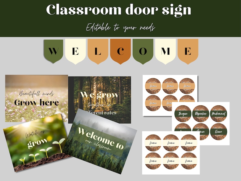 Forest Classroom Door Sign - Out of the Woods - Inspirational Classroom ...