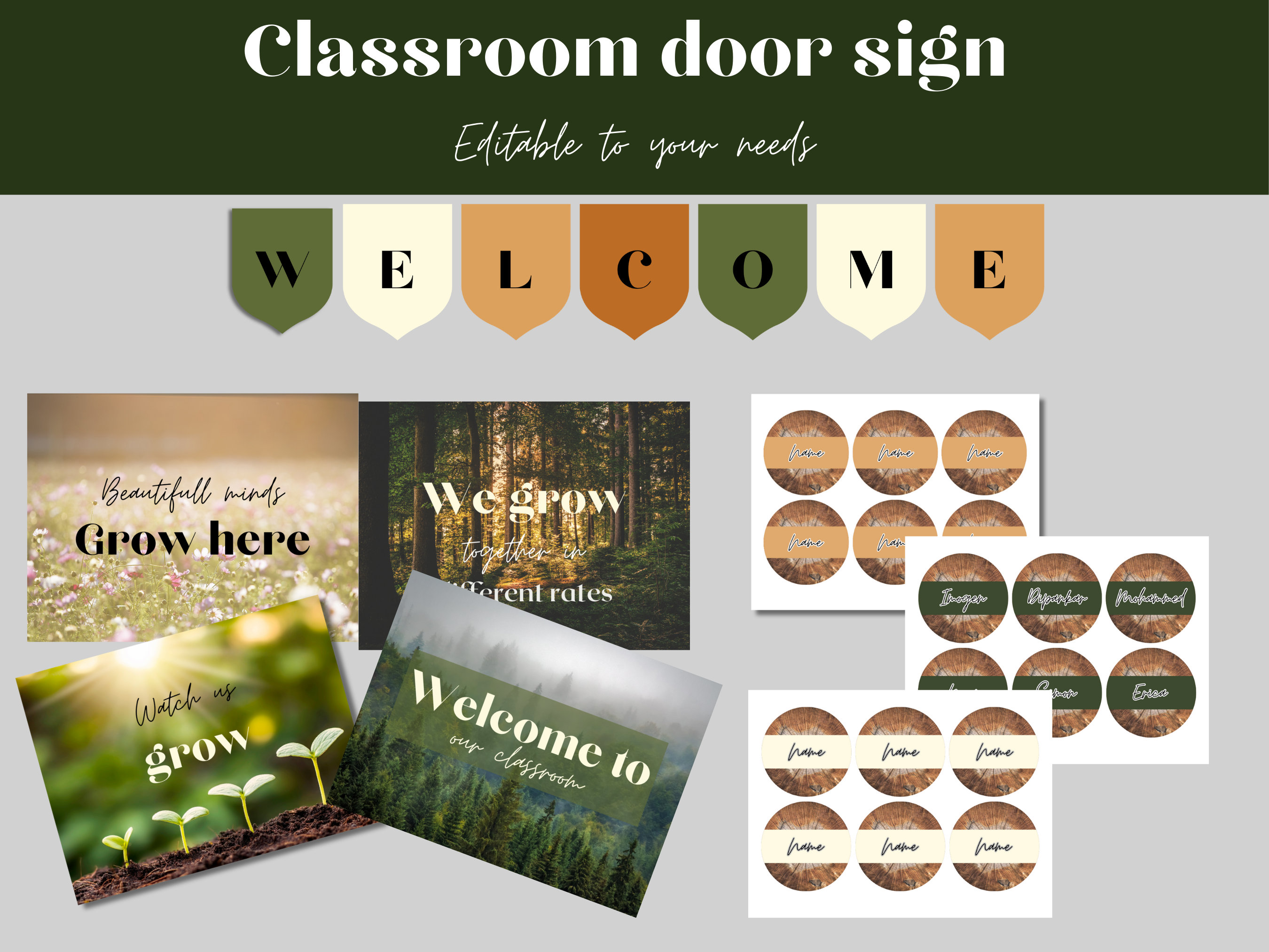 Forest Classroom Door Sign - Out of the Woods - Inspirational Classroom ...