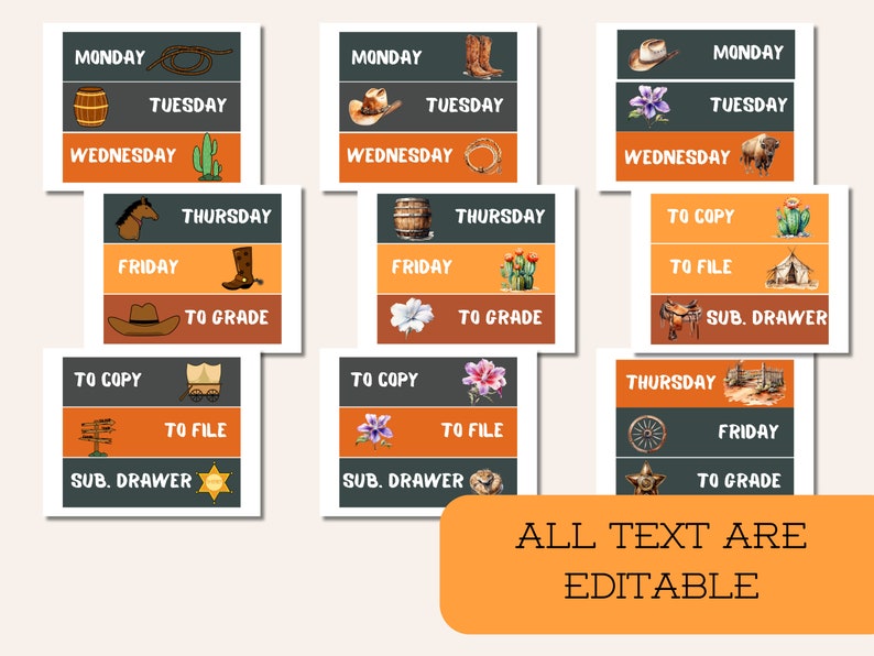 Editable Trolley Labels for a Western Themed Classroom | Classroom ...