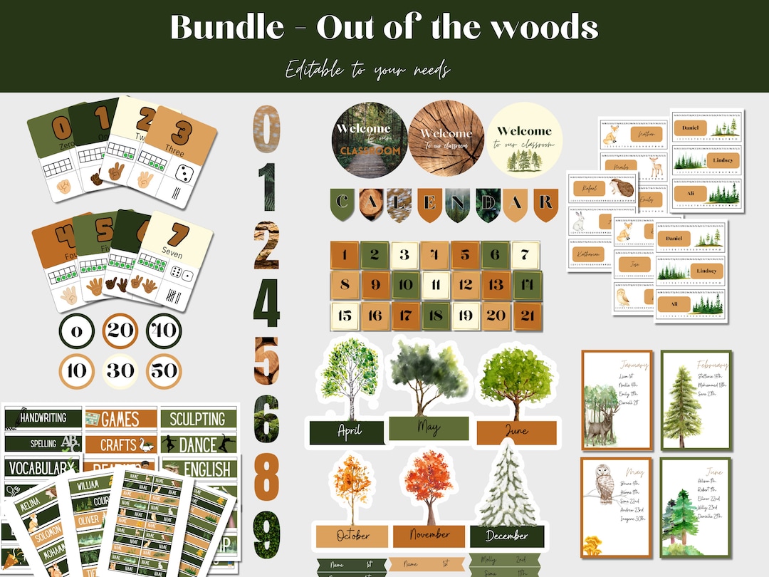Forest Classroom Decorations Mega Bundle | Classroom Decor Bundle ...
