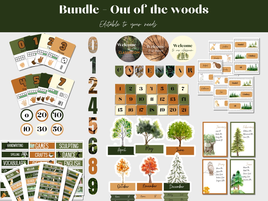 Forest Classroom Decorations Mega Bundle | Classroom Decor Bundle ...