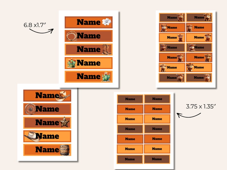 Desk Plates and Name Tags for a Western Themed Classroom | Classroom ...