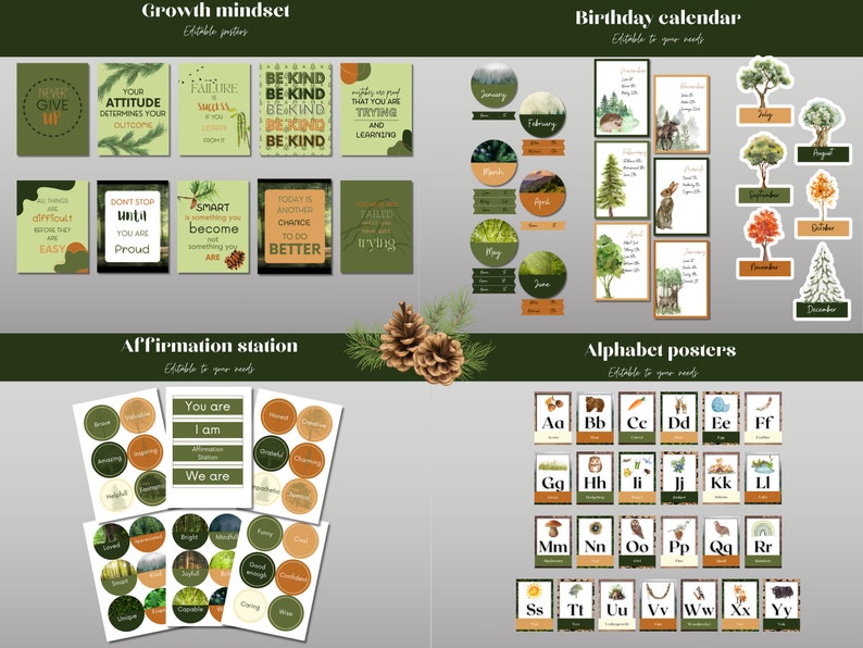 Forest Classroom Decorations Mega Bundle | Classroom Decor Bundle ...