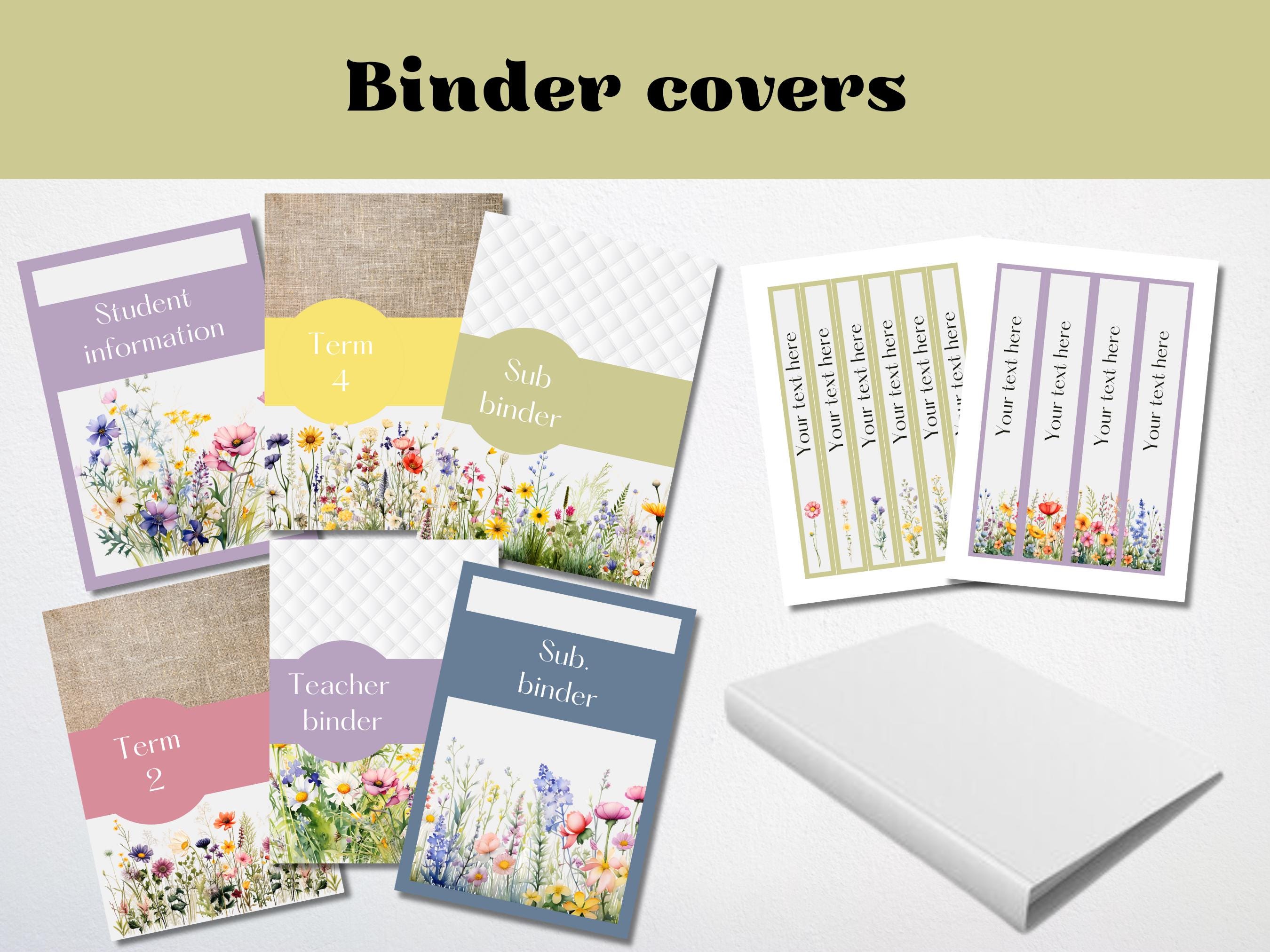 Meadow Themed Binder Covers and Spines | Classroom Decor | Wild Flowers ...