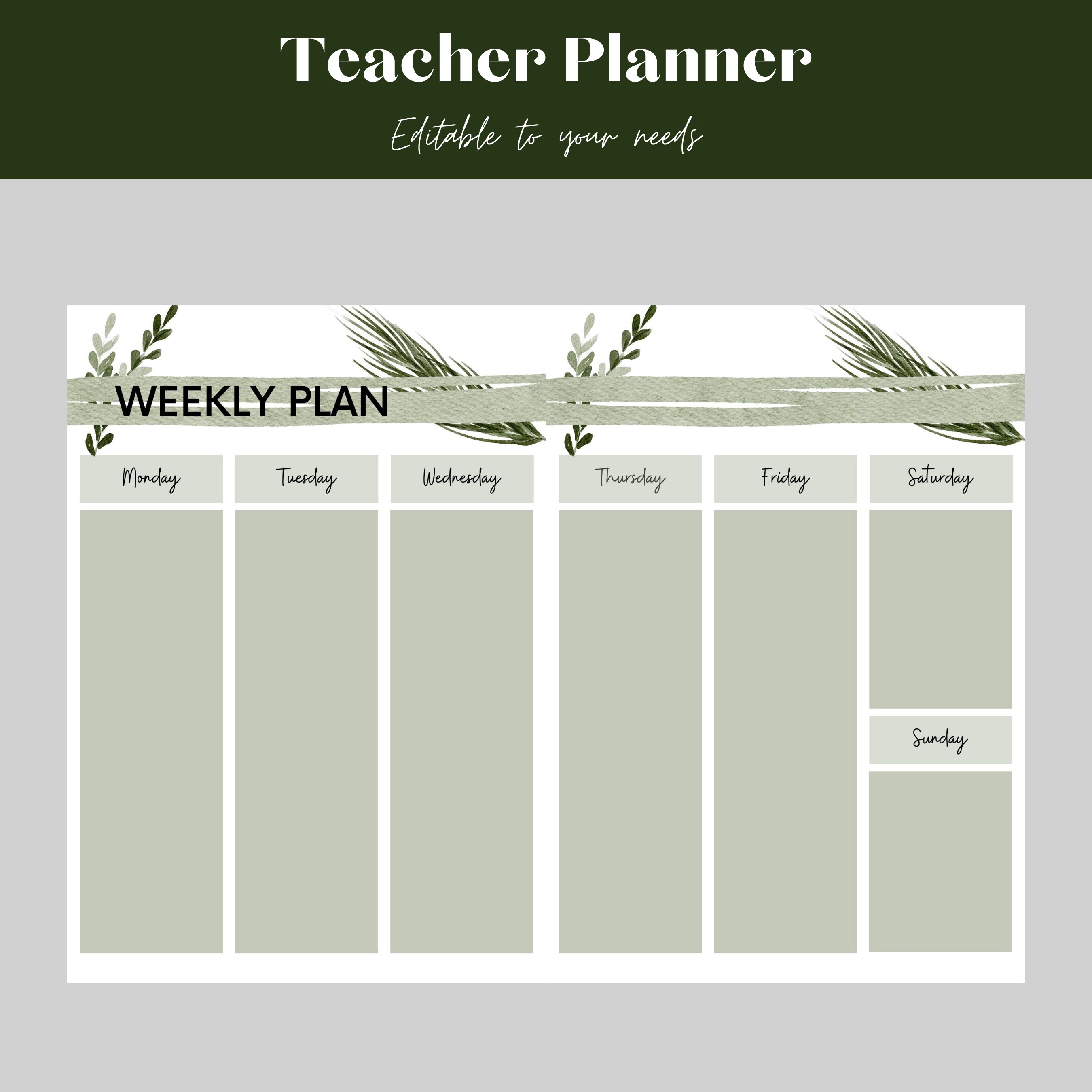 Teacher Planner 2023-2024 Printable - Etsy
