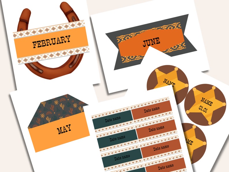 Birthday Calendar for a Western Themed Classroom | Classroom Decor ...