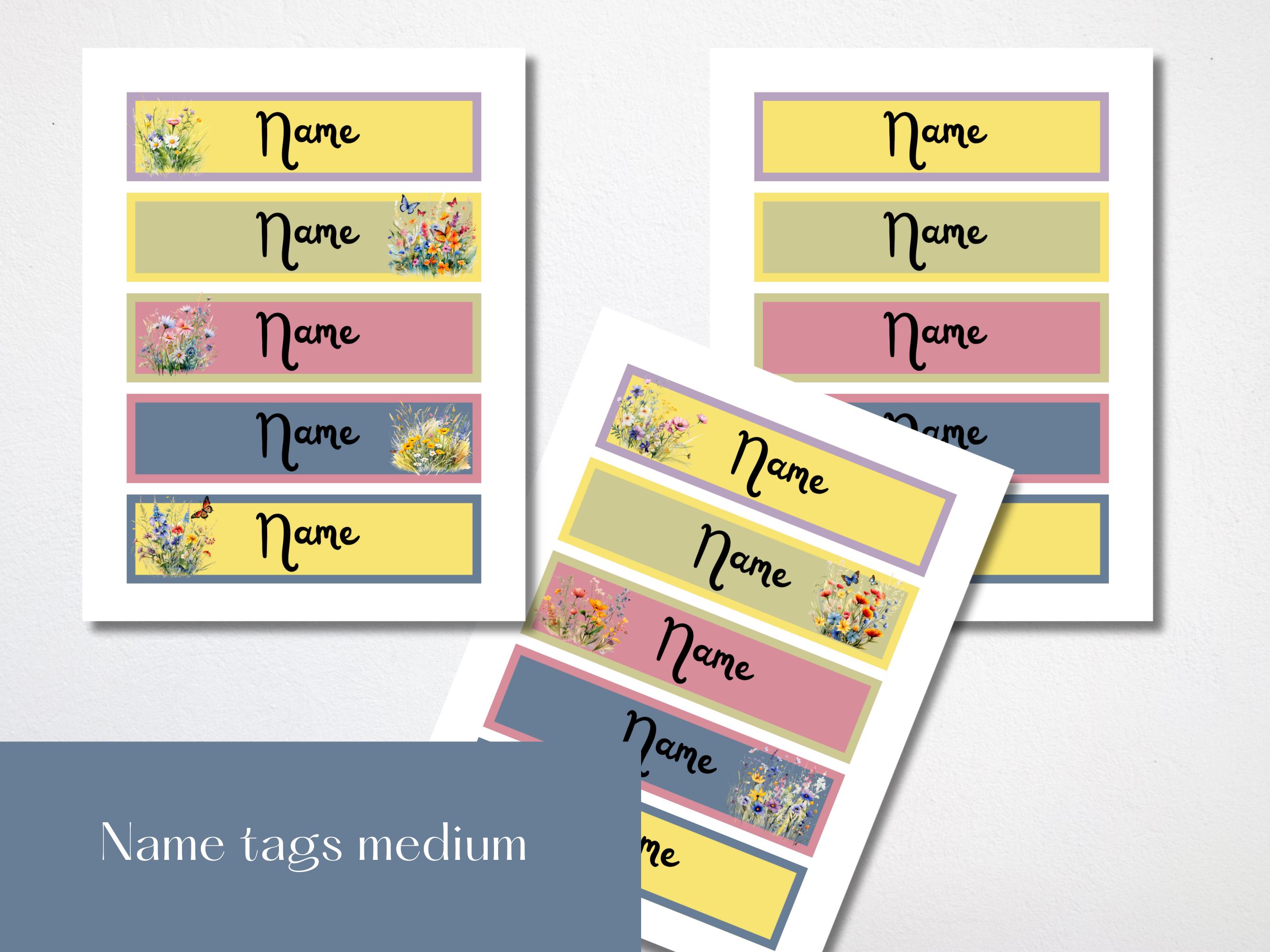 Meadow Themed Desk Plates and Name Tags | Classroom Decor | Wild ...