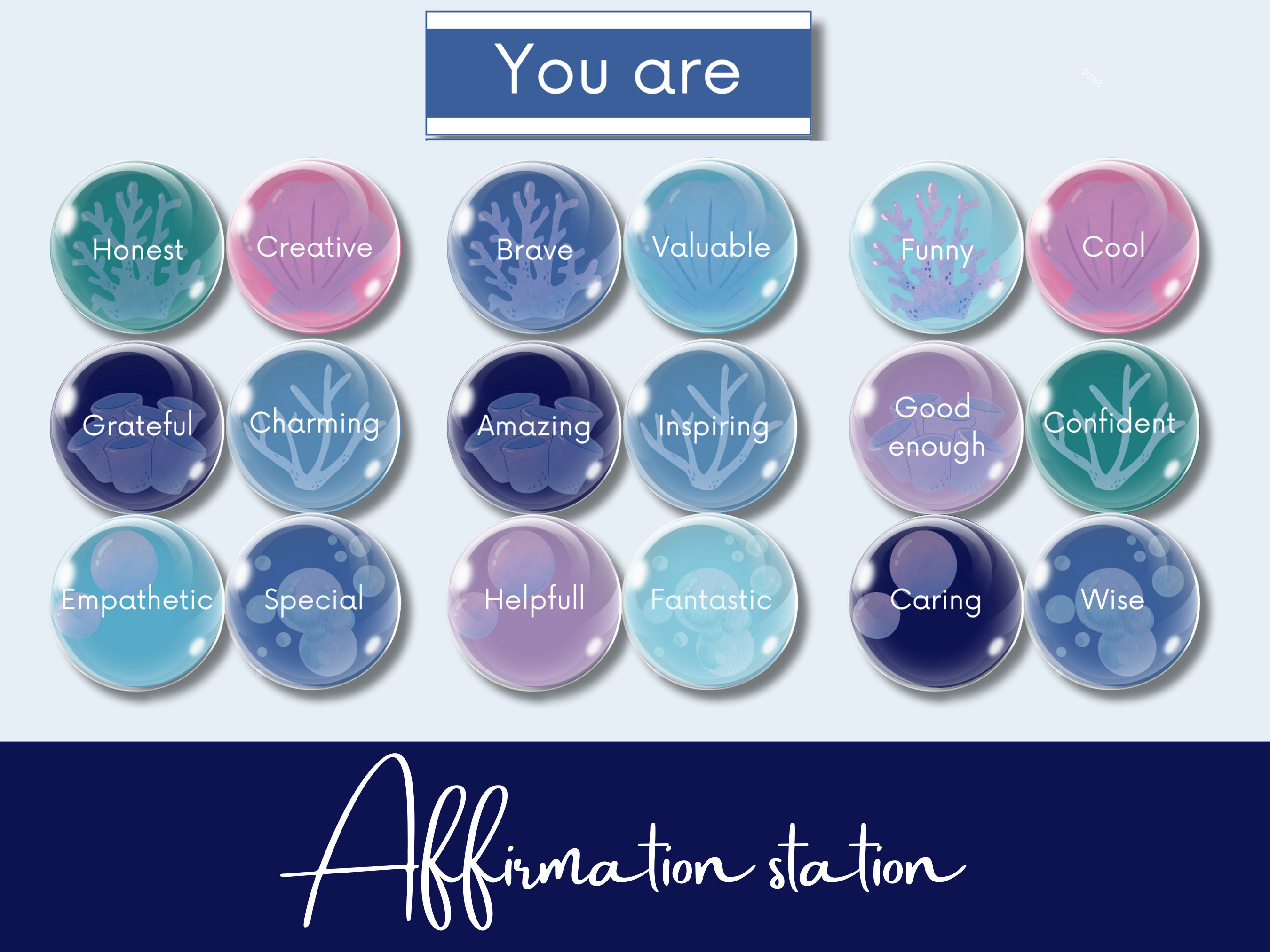 Affirmation Station for an Ocean Themed Classroom | Classroom Decor ...