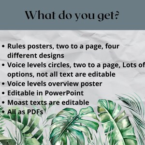 Classroom Rules and Voice Levels for a Calm Plant Themed Classroom ...