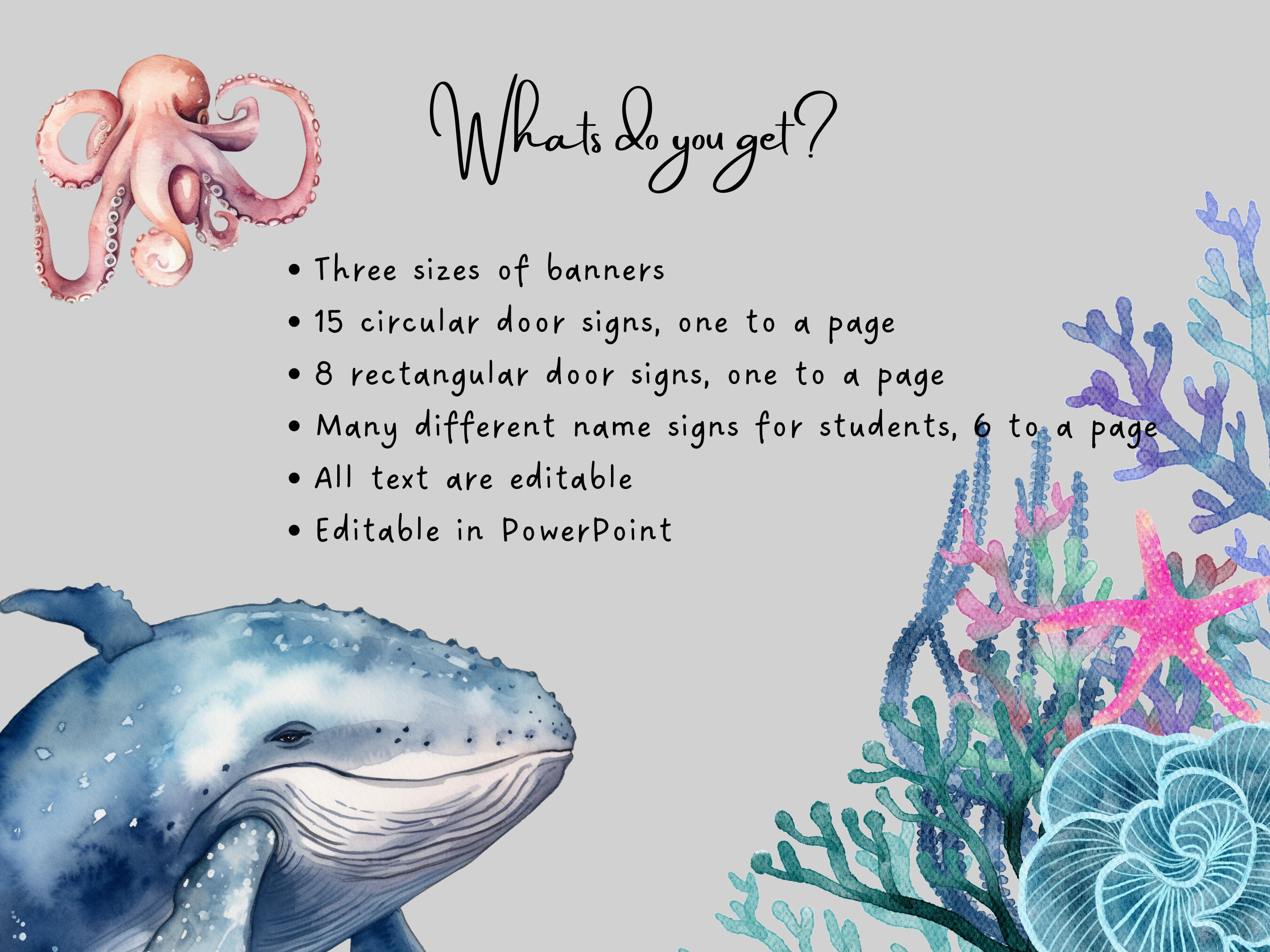 Door Sign for a Sea Themed Classroom | Classroom Decor | Instant ...