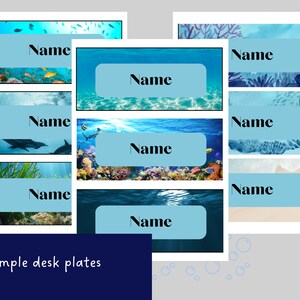 Desk Plates and Name Tags With an Ocean Theme | Classroom Decor | Into ...