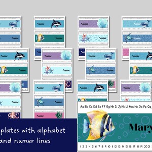 Desk Plates and Name Tags With an Ocean Theme | Classroom Decor | Into ...