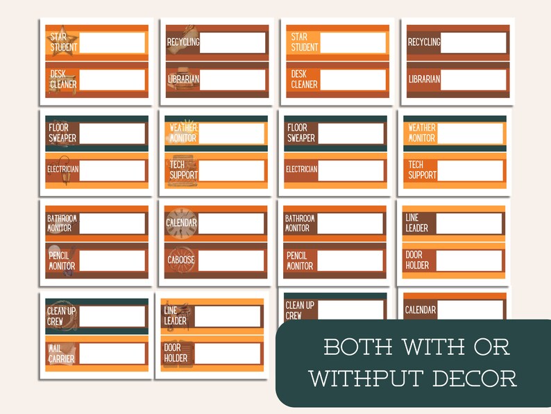 Editable Classroom Jobs With a Western Theme for Schools | Classroom ...