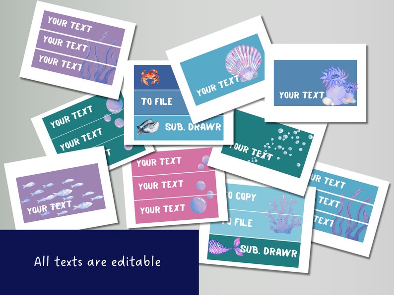 Trolley Cart Labels for an Underwater Classroom | Classroom Decor ...