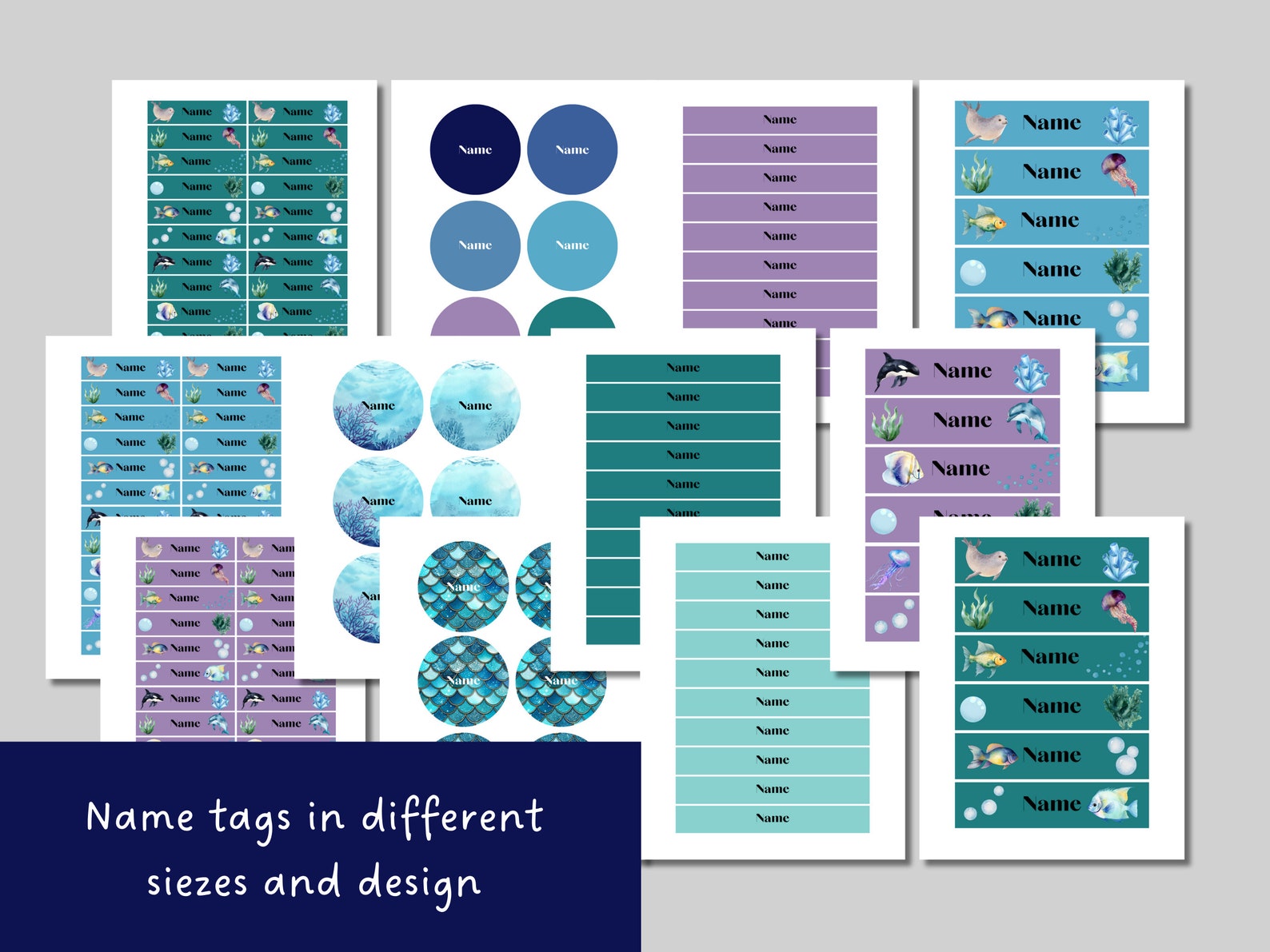 Desk Plates and Name Tags With an Ocean Theme | Classroom Decor | Into ...