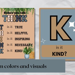 THINK Before You Speak - Classroom Posters - Classroom Decor - House ...