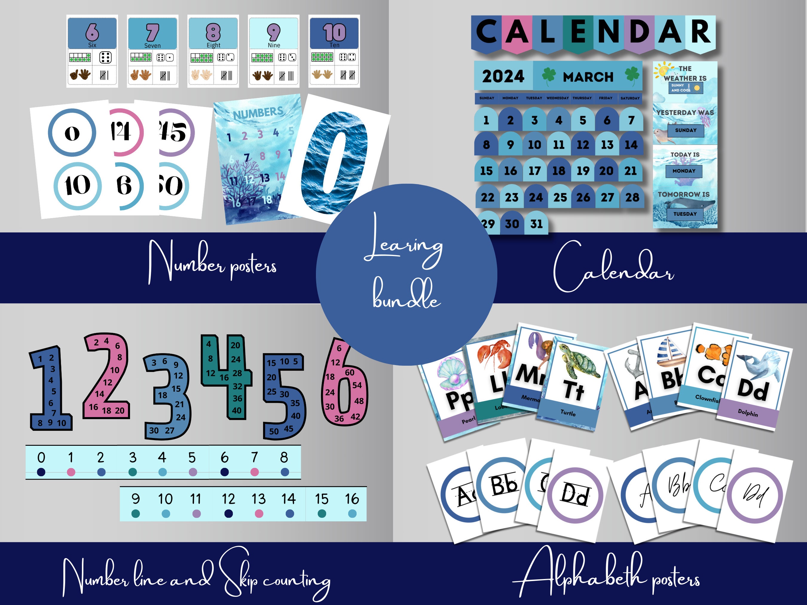 Under the Sea Educational Posters Bundle | Printable Classroom Decor ...