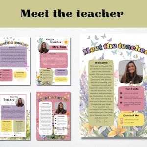 Editable Meet the Teacher Template With a Meadow Theme | Classroom ...