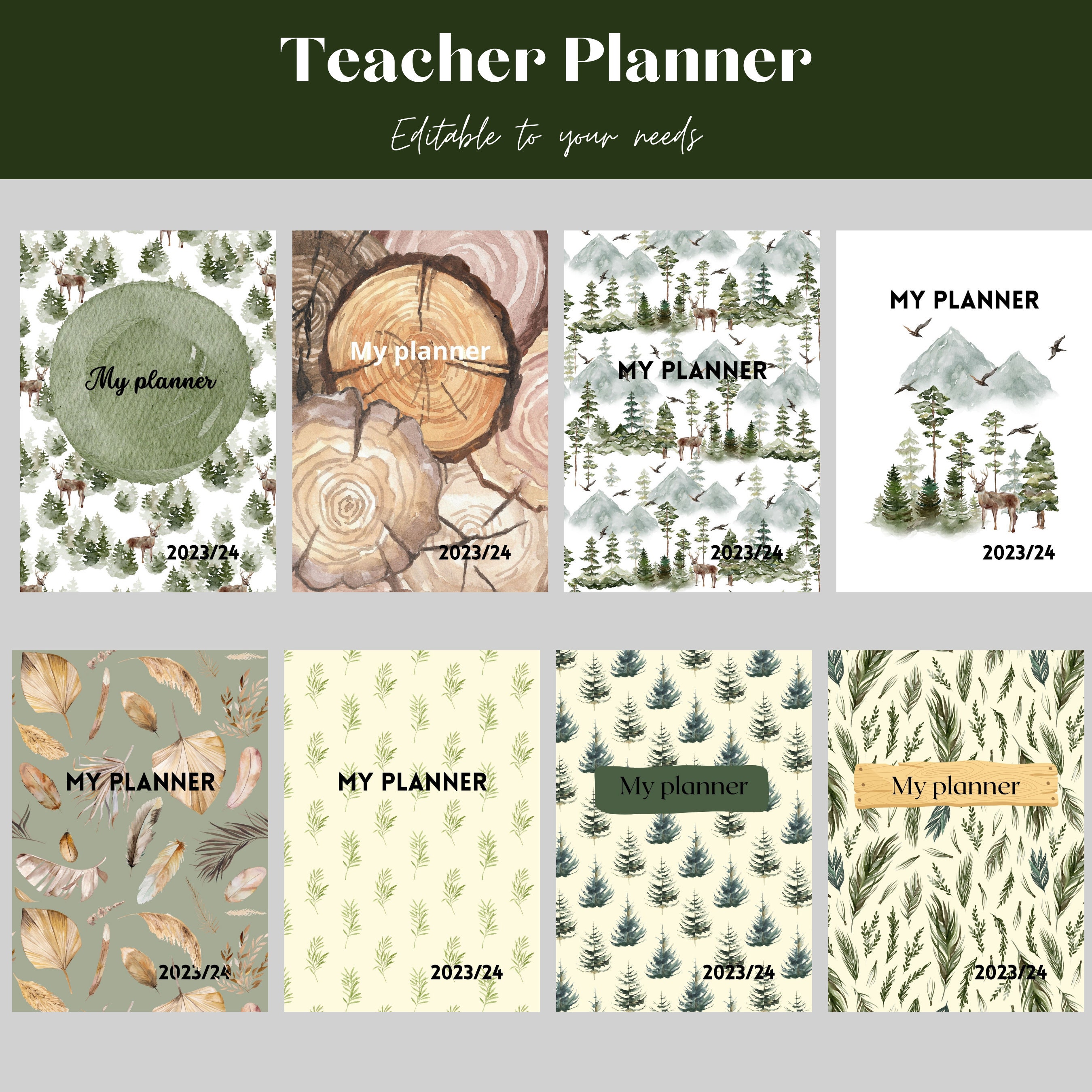 Teacher Planner 2023-2024 Printable - Etsy