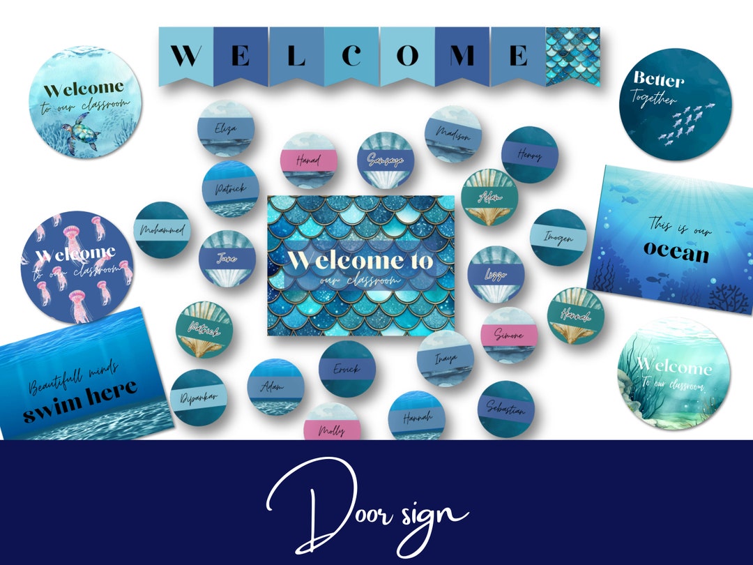 Door Sign for a Sea Themed Classroom | Classroom Decor | Instant ...