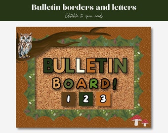 PRINTABLE Forest Bulletin Board Borders Nature Bulletin Borders With ...