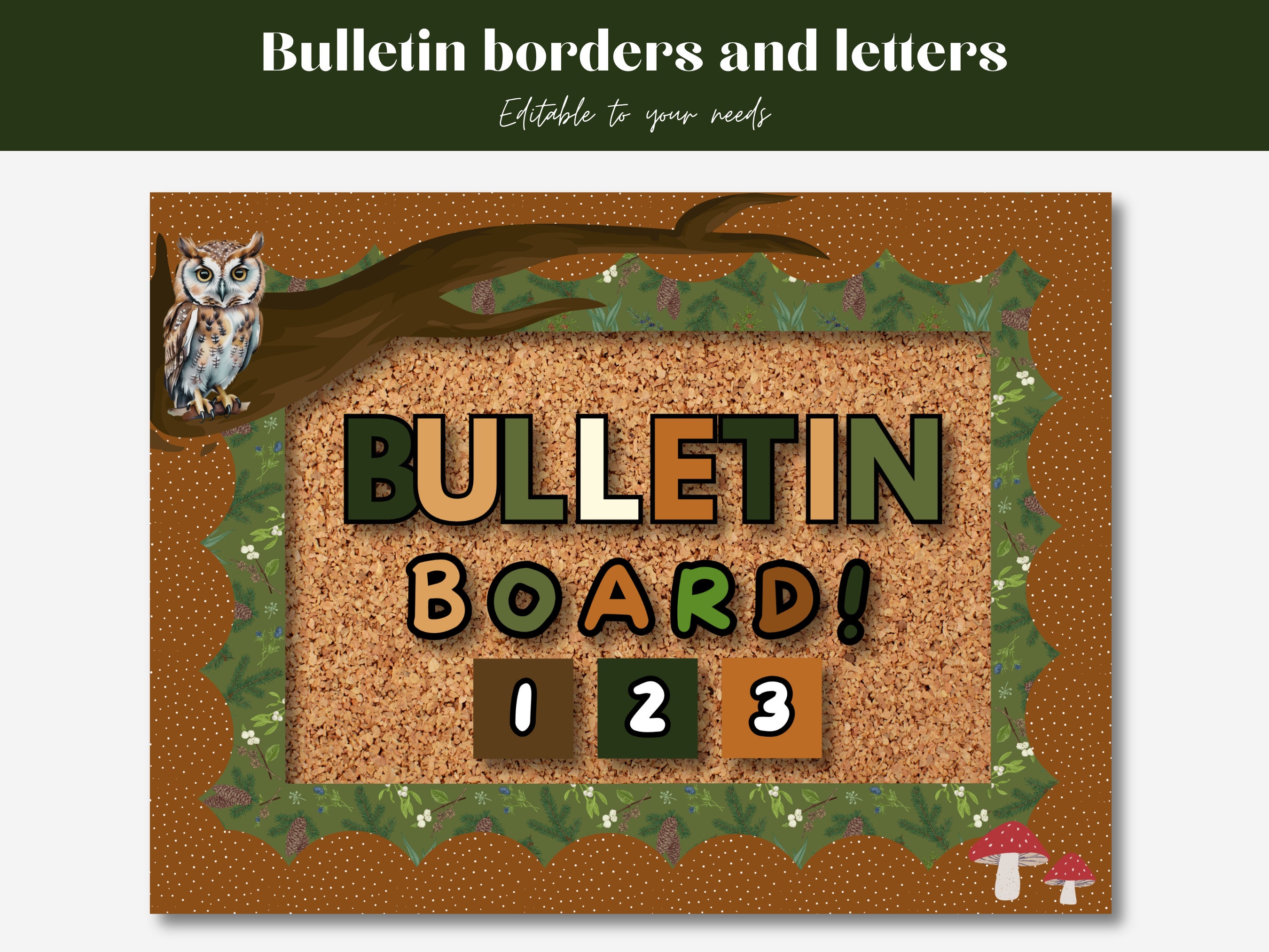 Bulletin Borders and Letters for a Forest Themed Classroom - Etsy