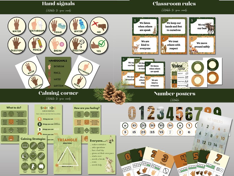 Forest Classroom Decorations Mega Bundle | Classroom Decor Bundle ...