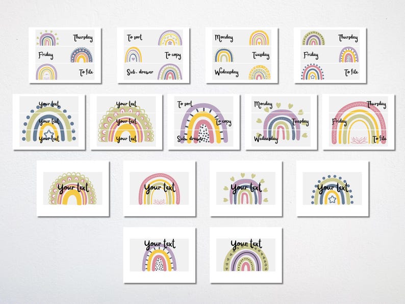 Printable Rolling Cart Labels With a Meadow Theme | Classroom Decor ...