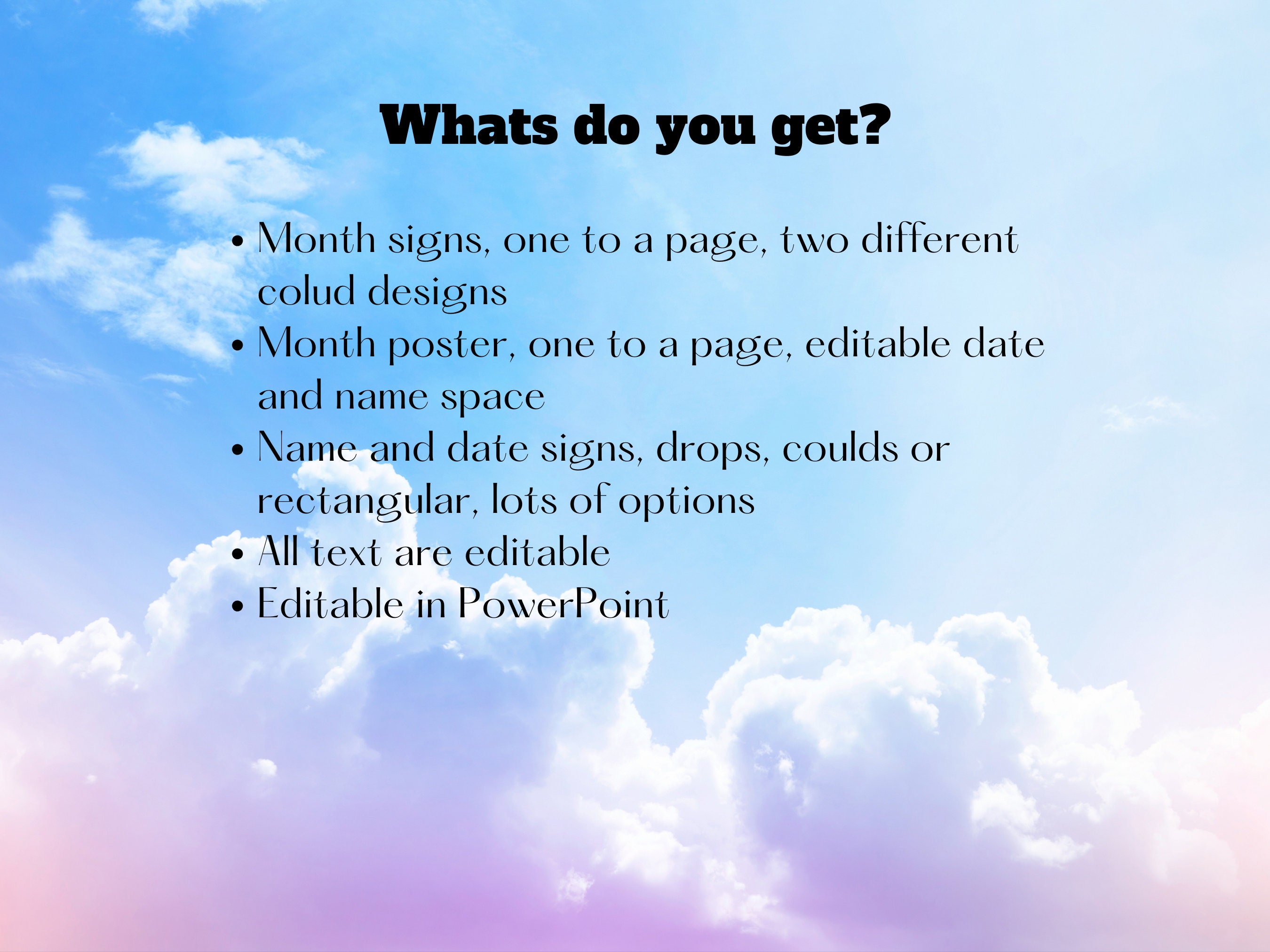 Heavenly Clouds Birthday Display for Classrooms - Etsy