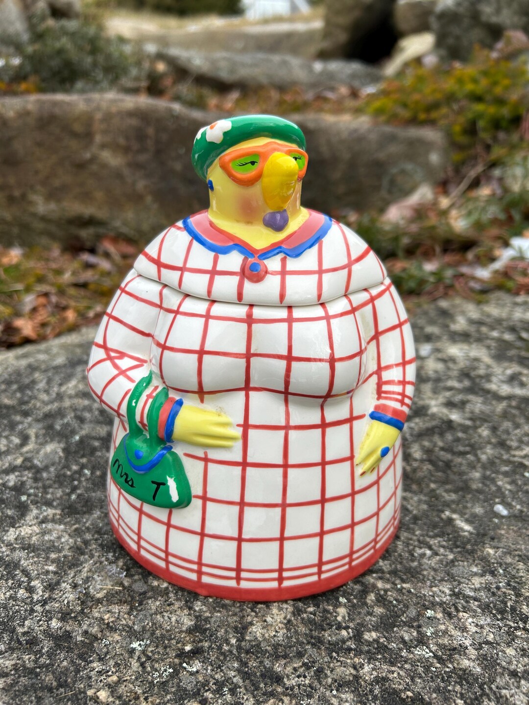 Vintage Conrad Bell Hen Lady Ceramic Canister - Etsy