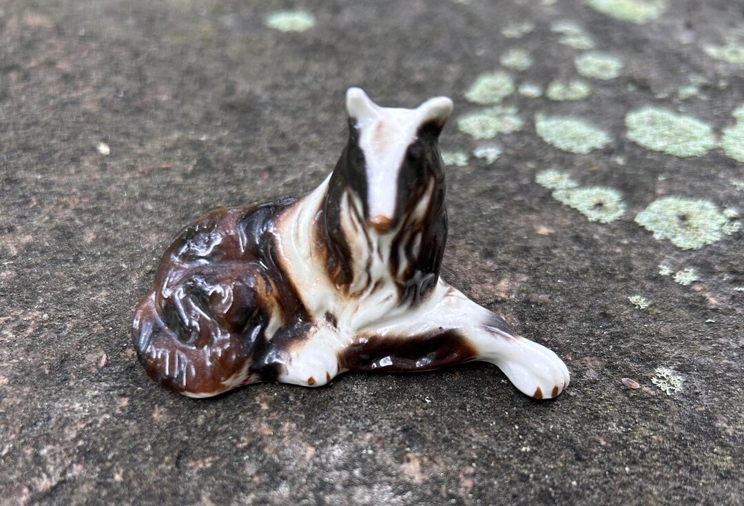 Vintage Miniature Ceramic Collie Dog Figurine - Etsy