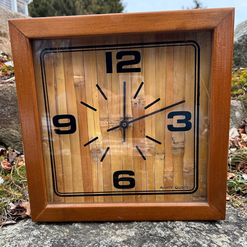 Bamboo Clock - Etsy
