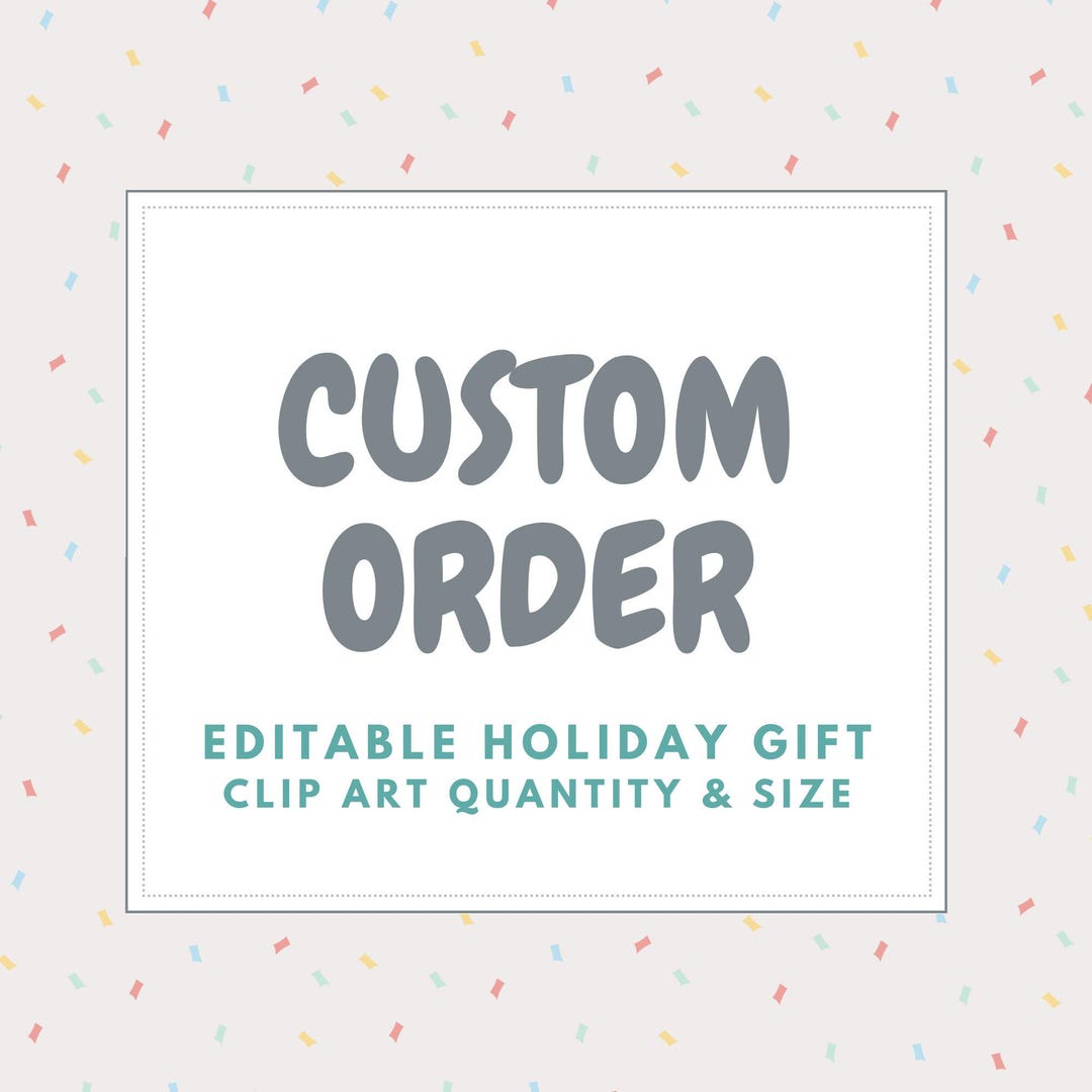 CUSTOM ORDER Editable Holiday Printable Gift Template Digital Download ...